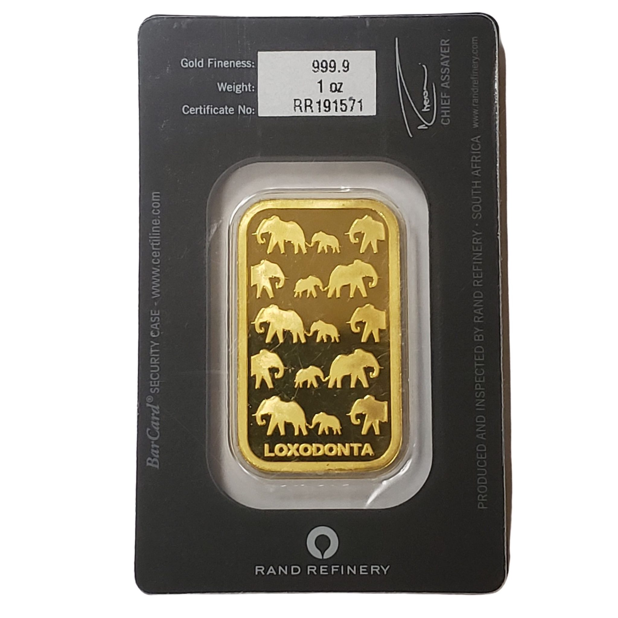 Rand Refinery 1 oz Gold Bar - California Gold and Silver Exchange