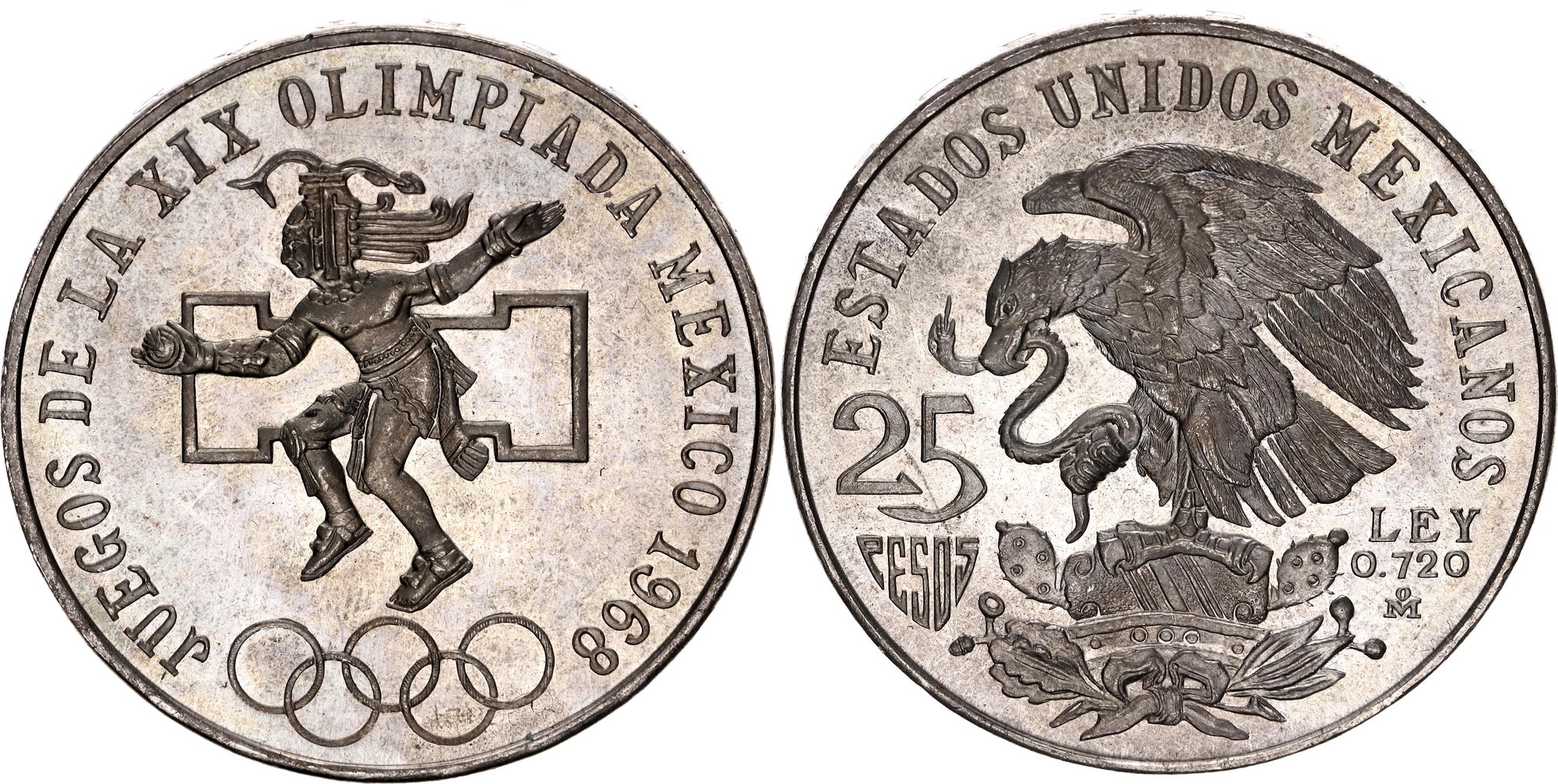 We Buy 1968 Mexico 25 Peso (Olimpiada Mexico) Silver Coins - California ...